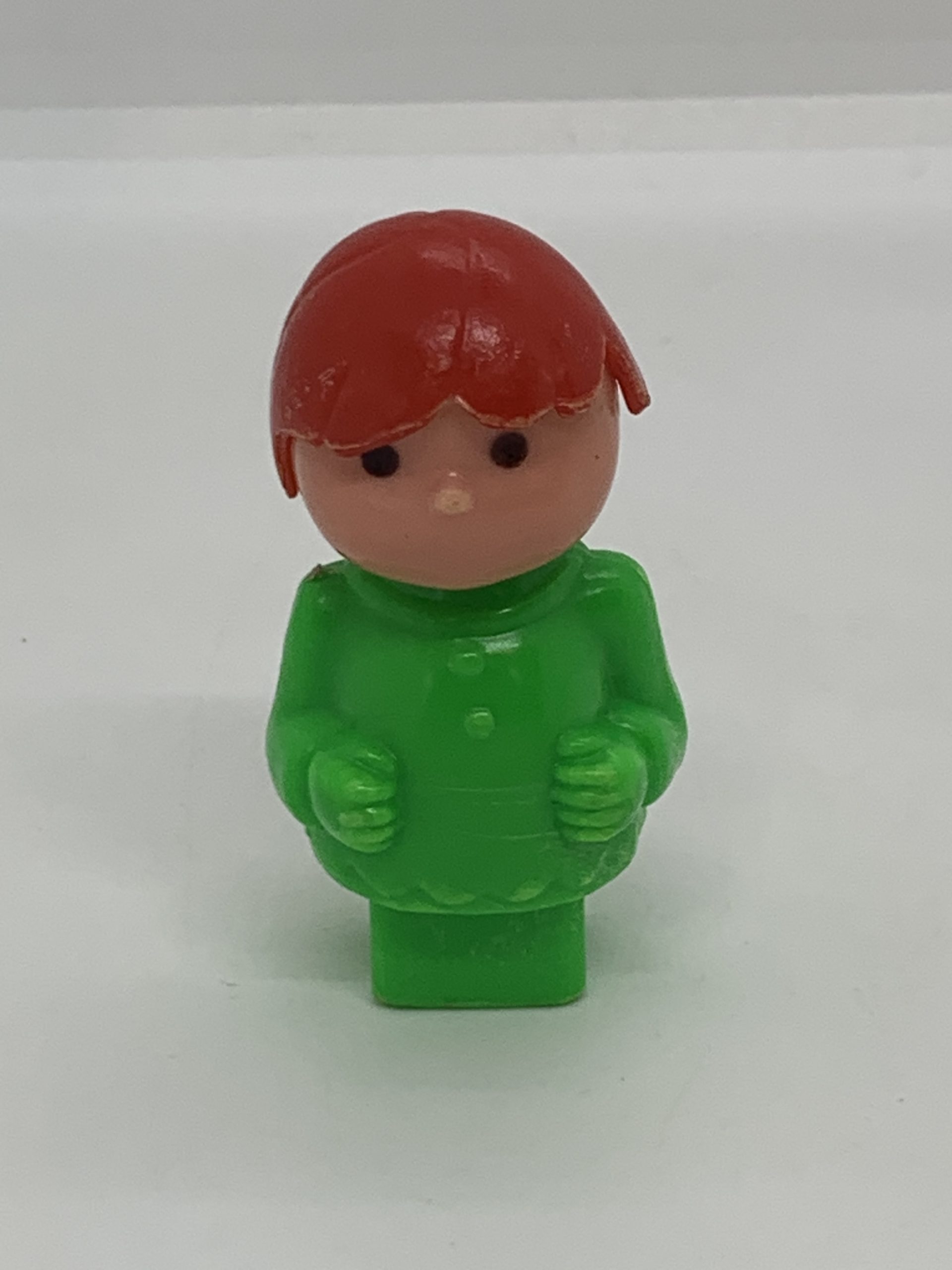 Blue Box Toys Little People - Green Orange Lady - Vintage Keepsakes