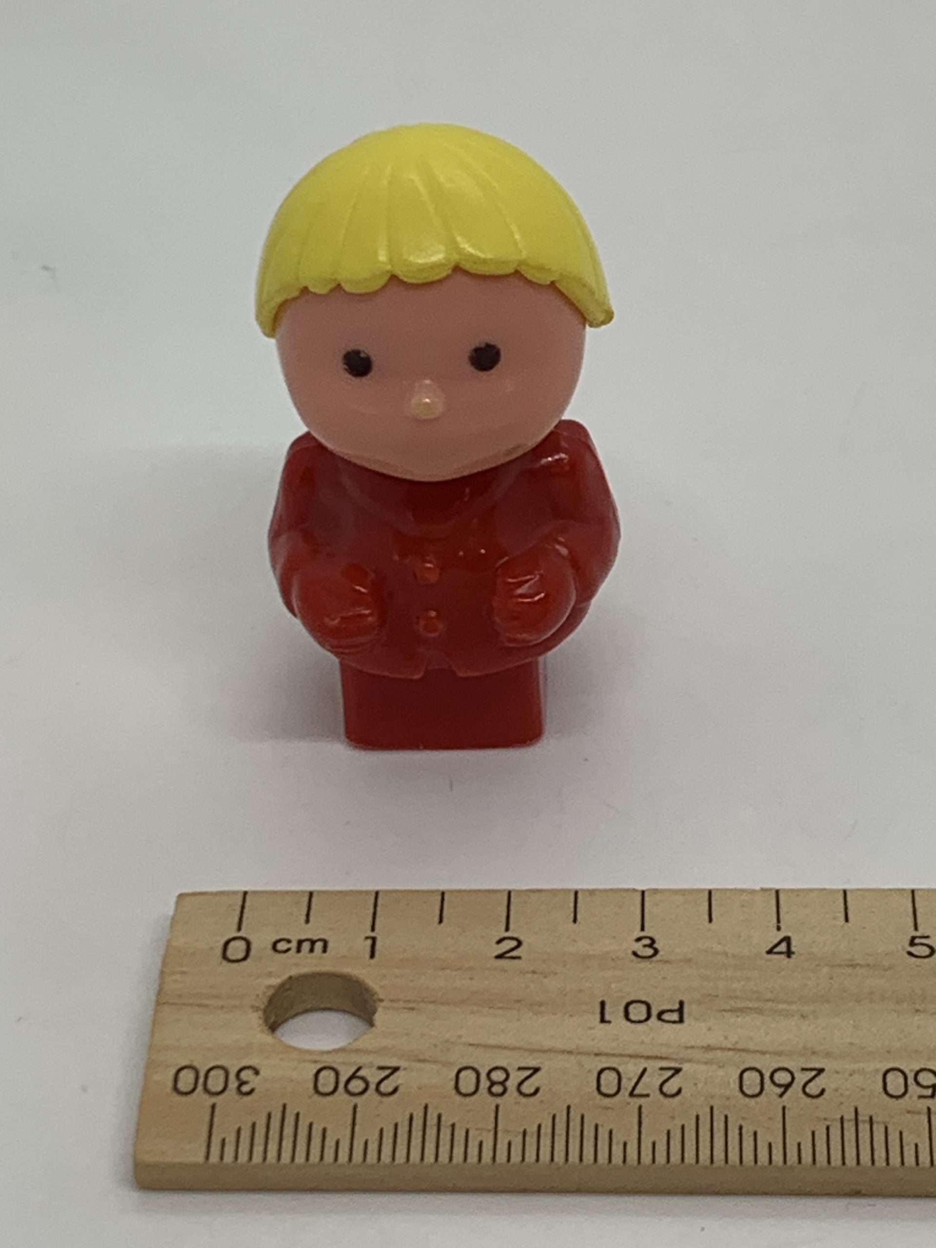 Blue Box Toys Little People - Red Yellow Boy - Vintage Keepsakes