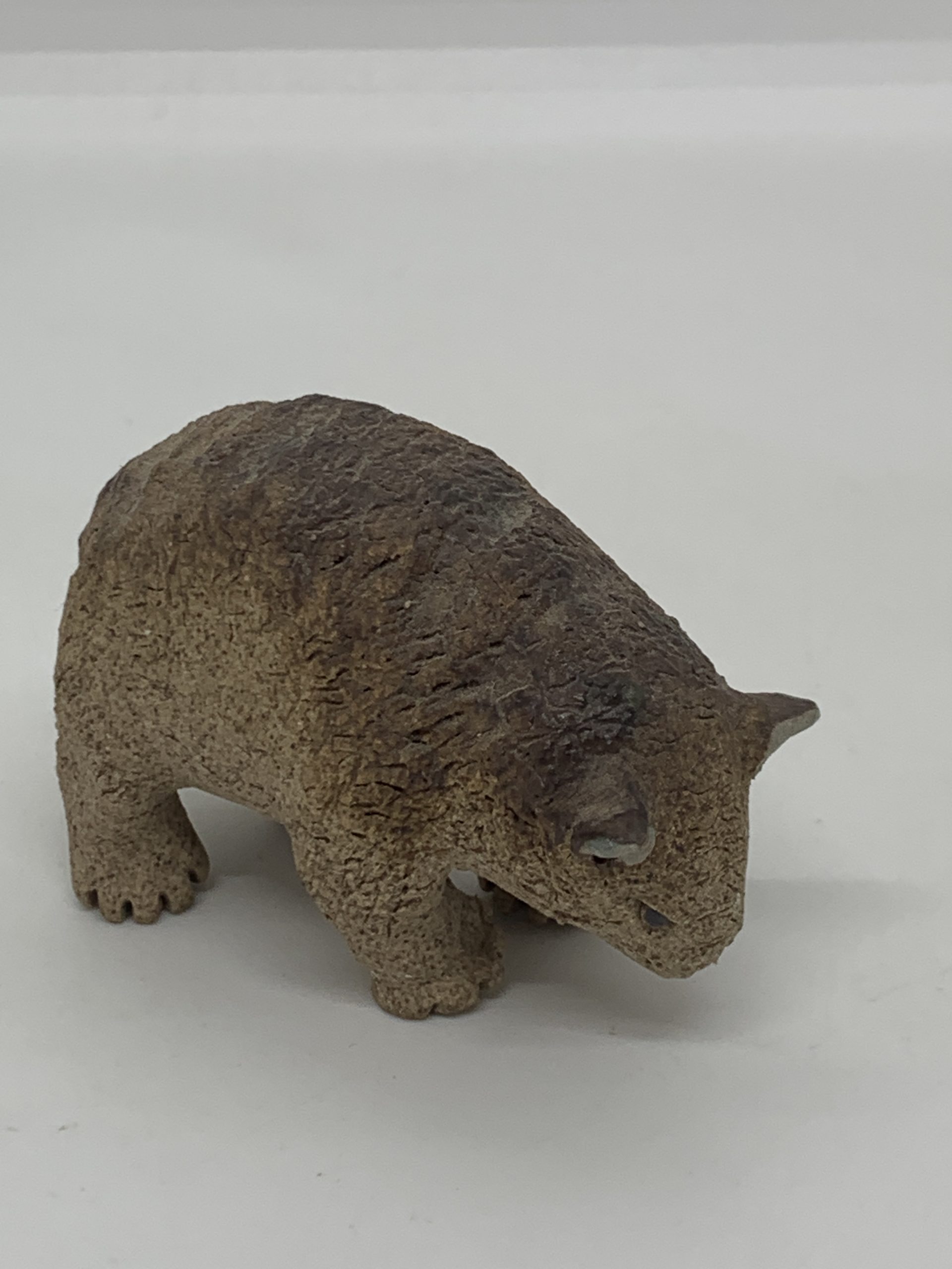Pottery Wombat marked Wombat 6.5cm - Vintage Keepsakes