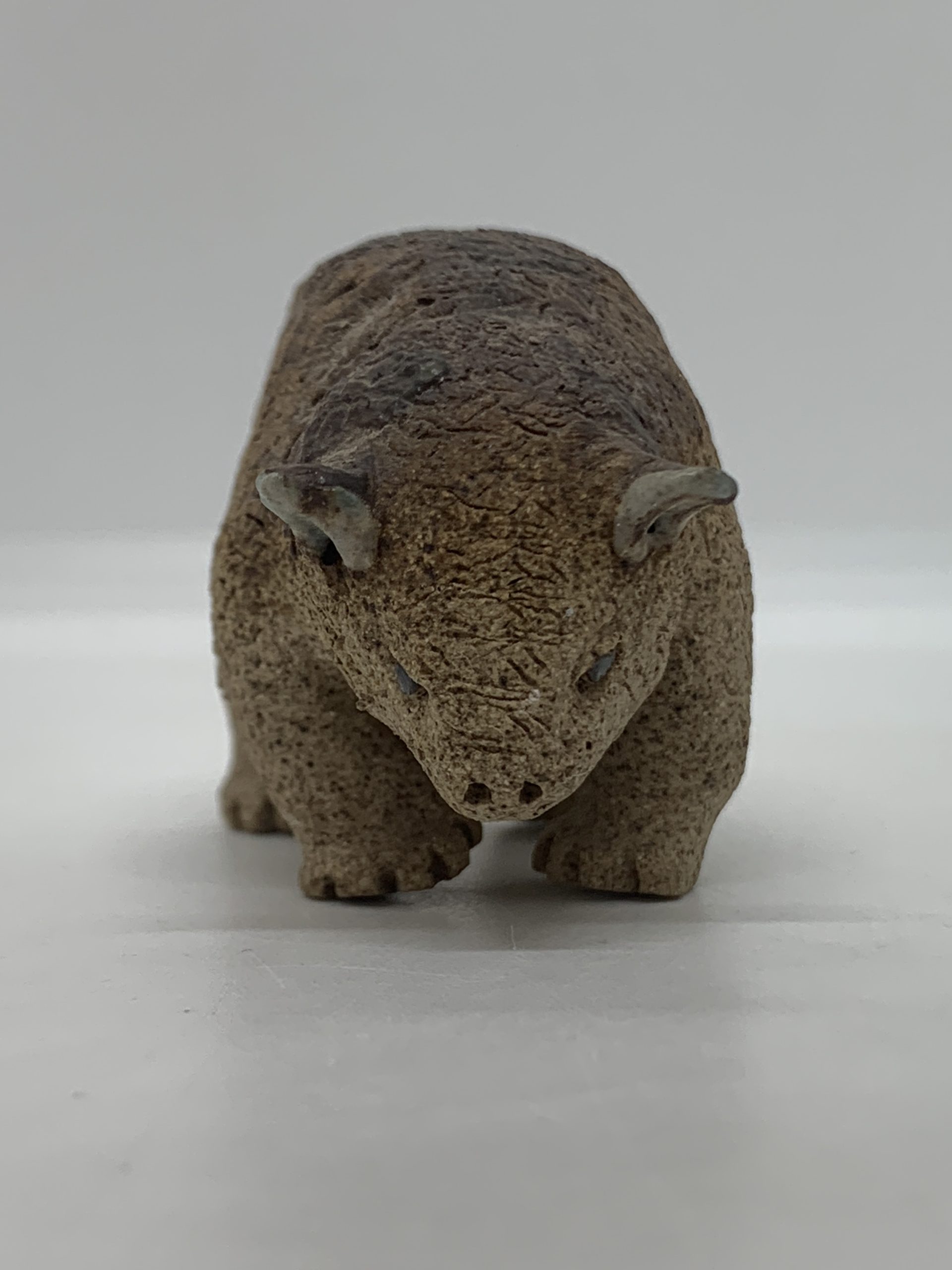 Pottery Wombat marked Wombat 6.5cm - Vintage Keepsakes