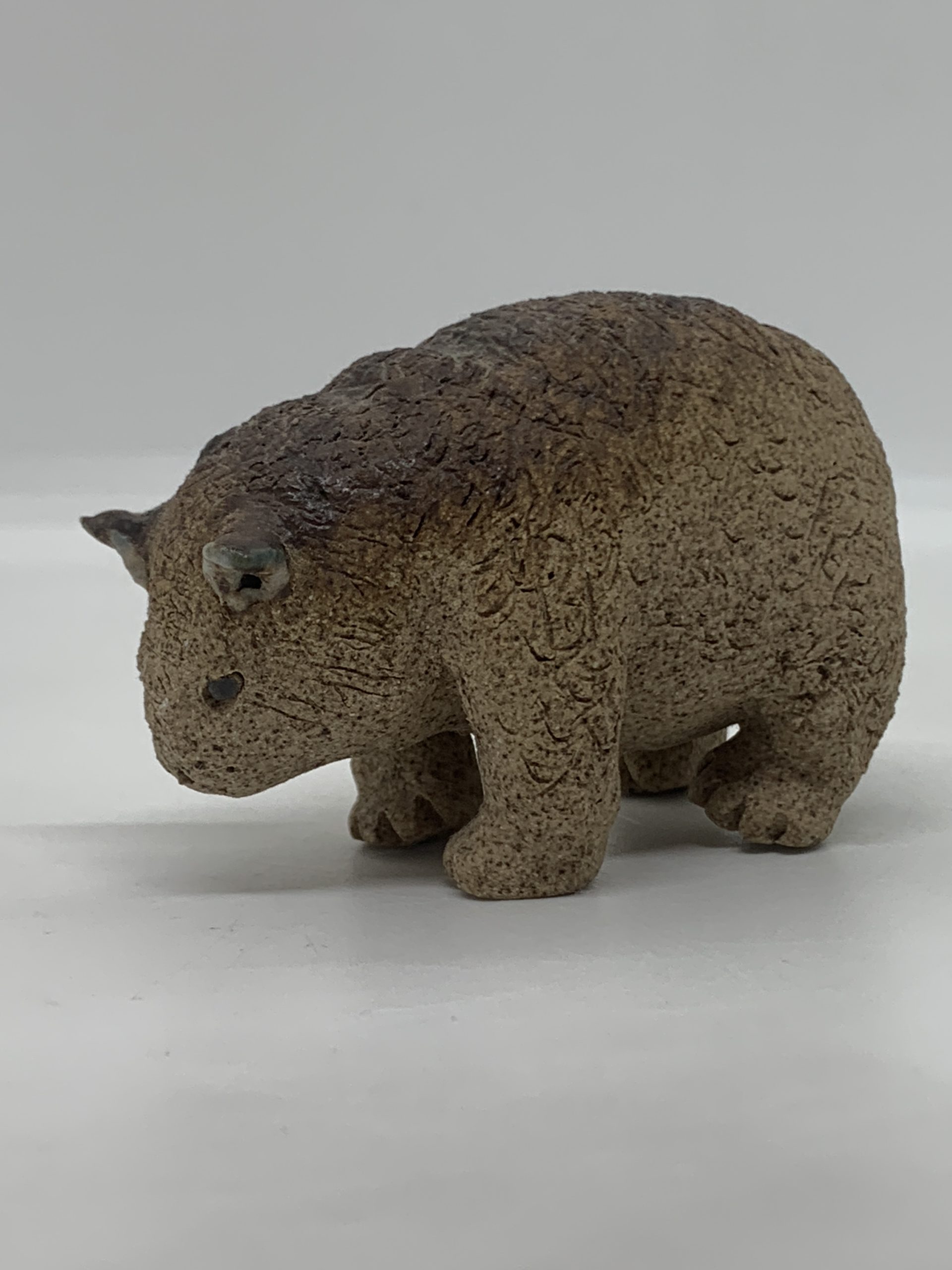 Pottery Wombat marked Wombat 6.5cm - Vintage Keepsakes