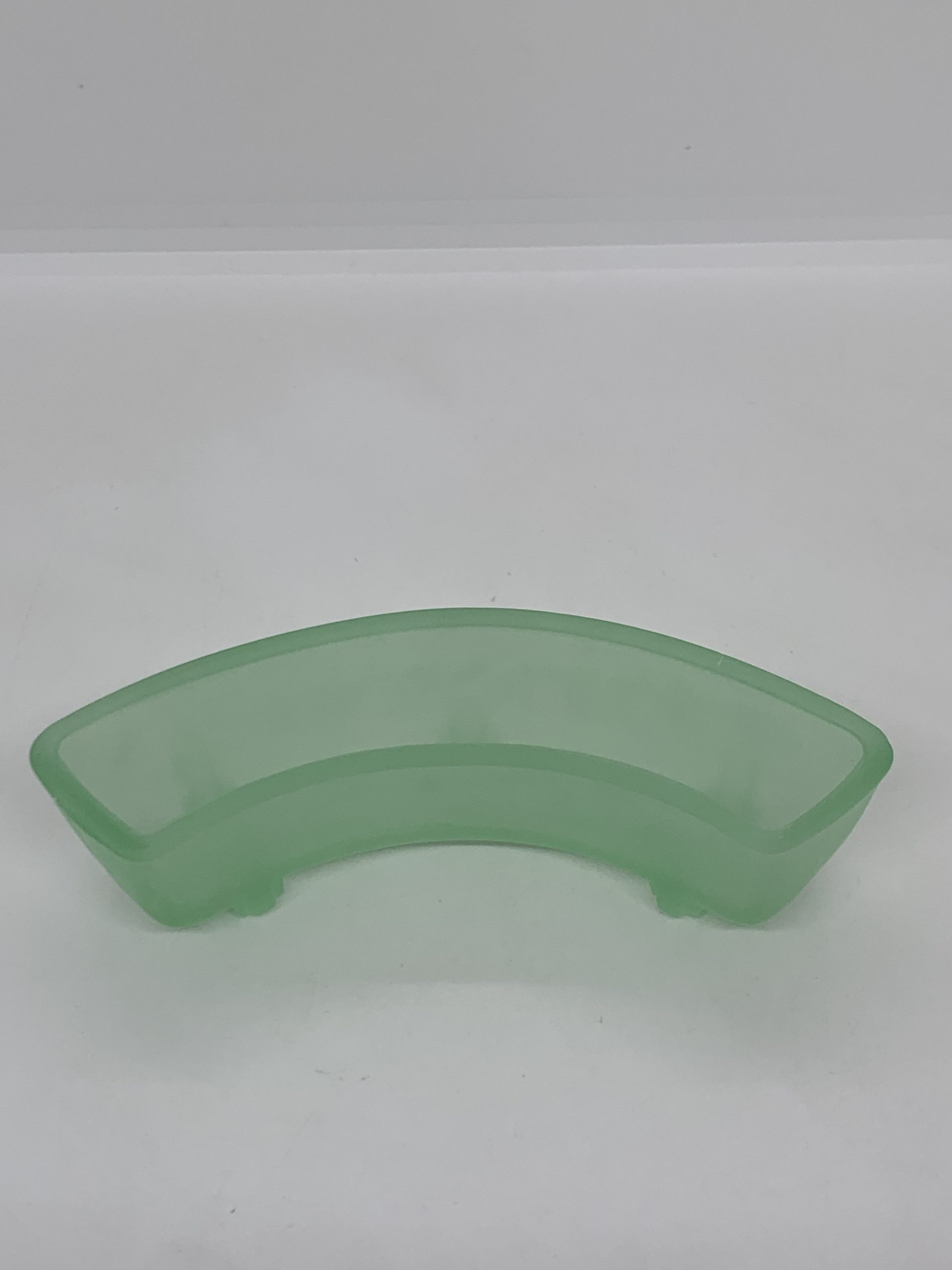 Satin Uranium Glass Quarter Circle Trough Vase 15cm long - Vintage ...