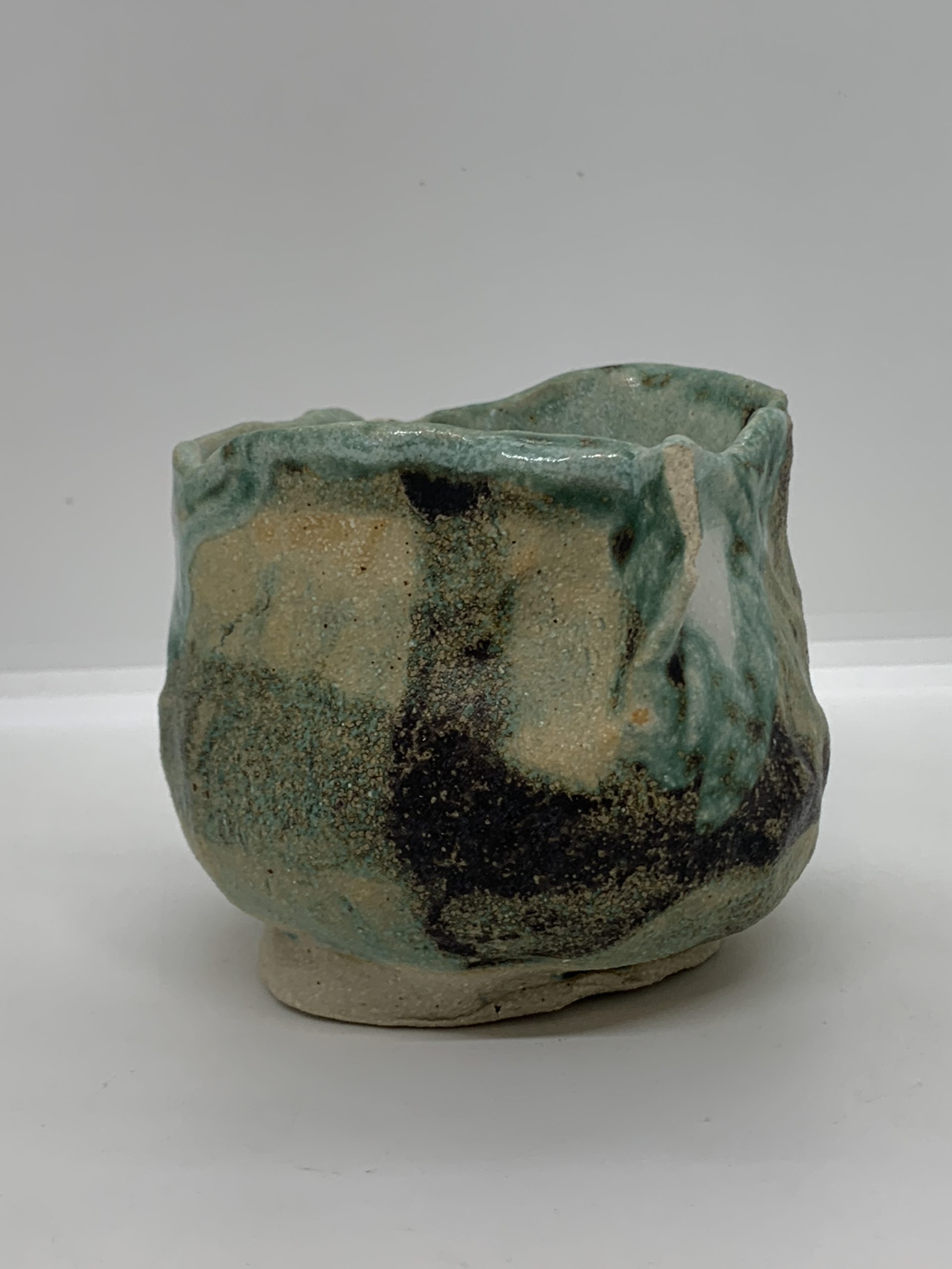 Rustic Hand Formed Vase Piched Sides 9cm (chip on one side) - Vintage ...