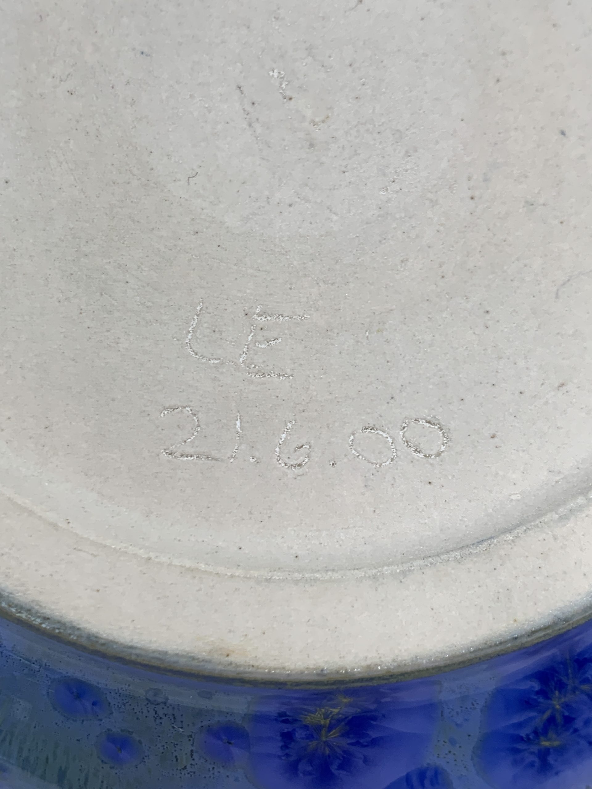 Lachlan Ely Pottery Crystalline Glaze Bowl 17cm (marked LE 21.6.00 ...
