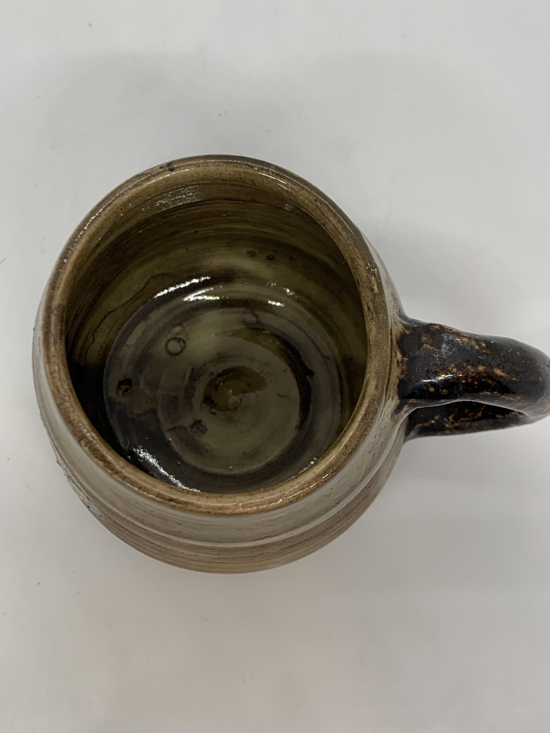 Lucy Hatton Beck Pottery Mug with Bird Pattern 8.5cm (marked HRL Beck ...