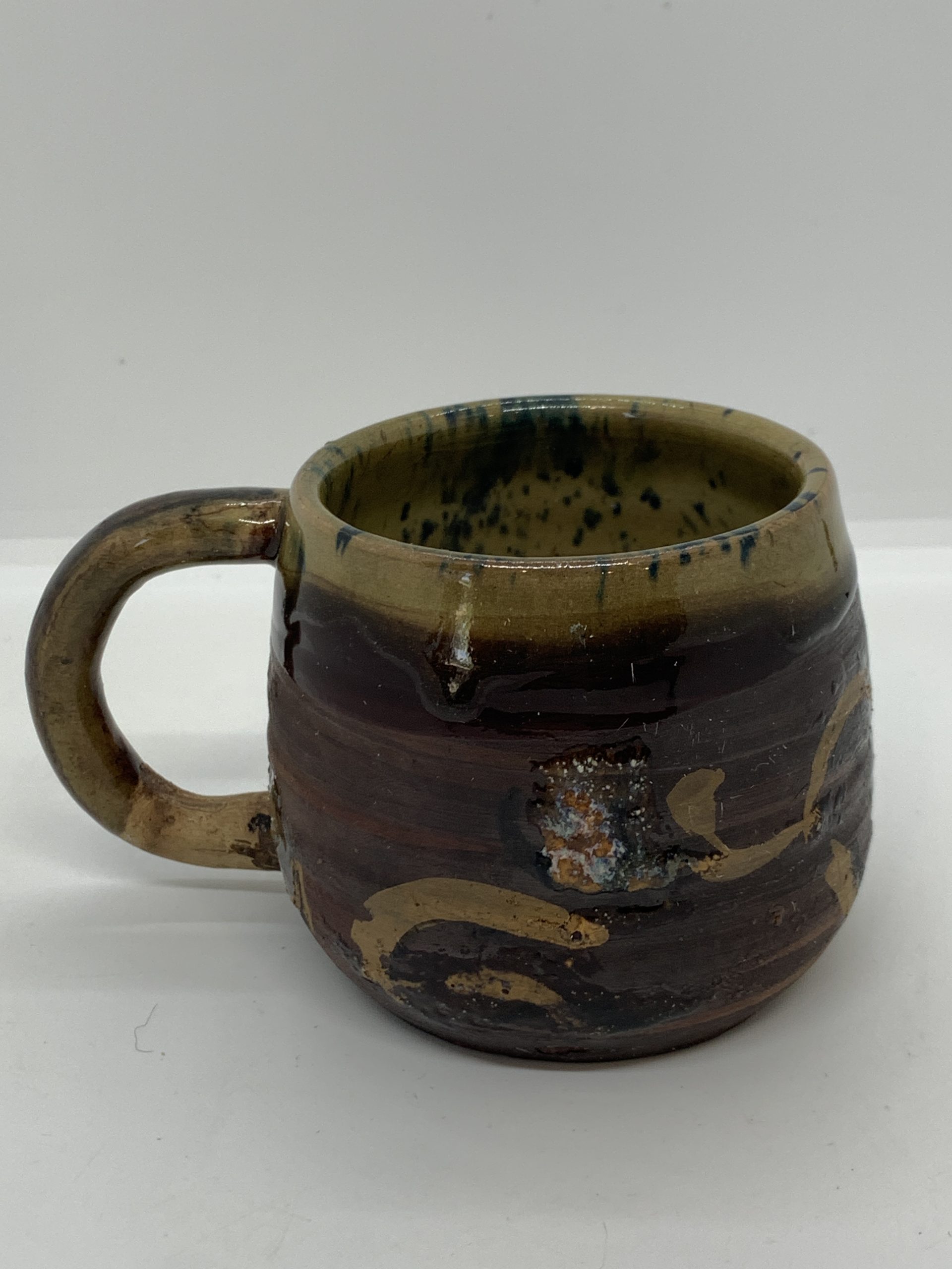 Beck Pottery Mug with Pattern Glaze 7.5cm (marked Beck 61) - Vintage ...