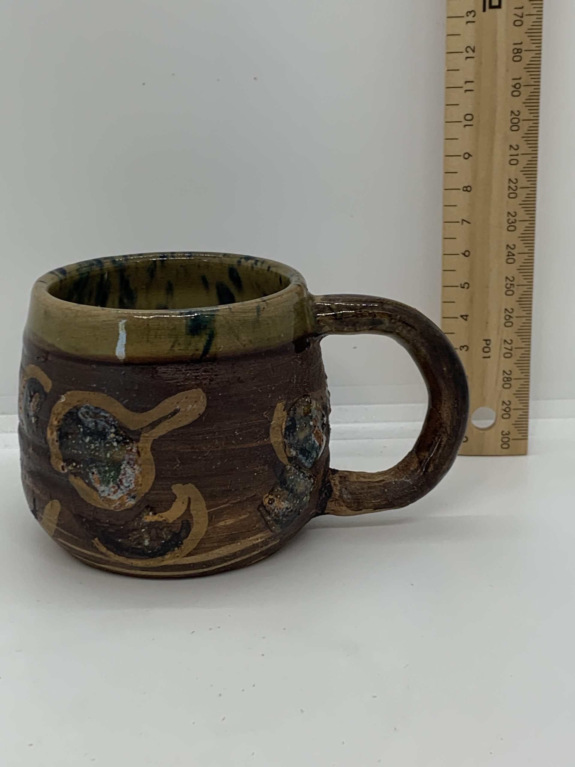 Beck Pottery Mug with Pattern Glaze 7.5cm (marked Beck 61) - Vintage ...