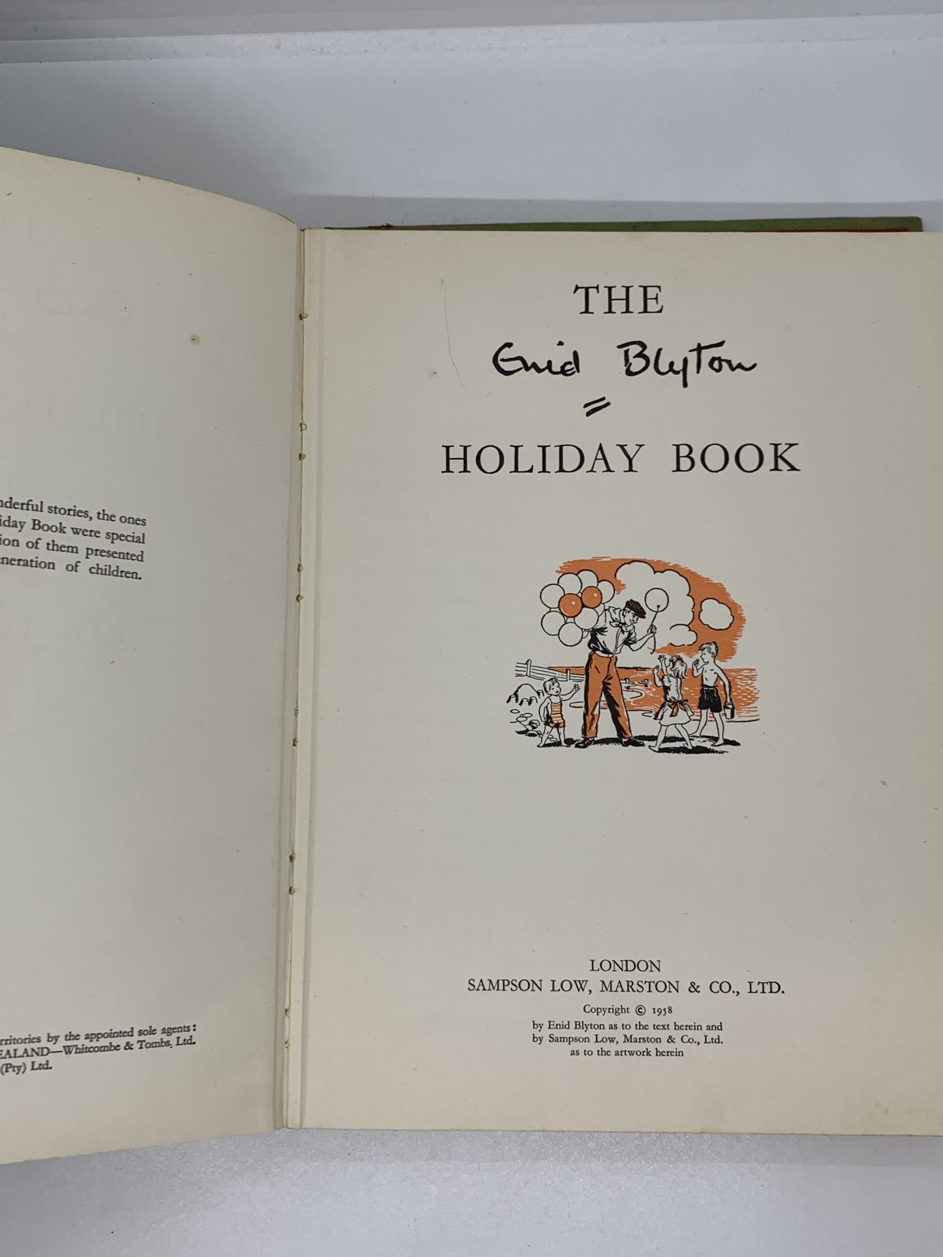 Enid Blytons Holiday Book 1958 Hardcover AF - Vintage Keepsakes
